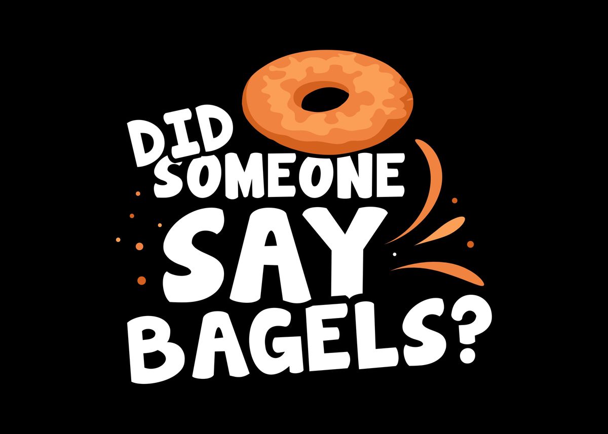 'Bagel' Poster, picture, metal print, paint by Sebastian Wünsche | Displate