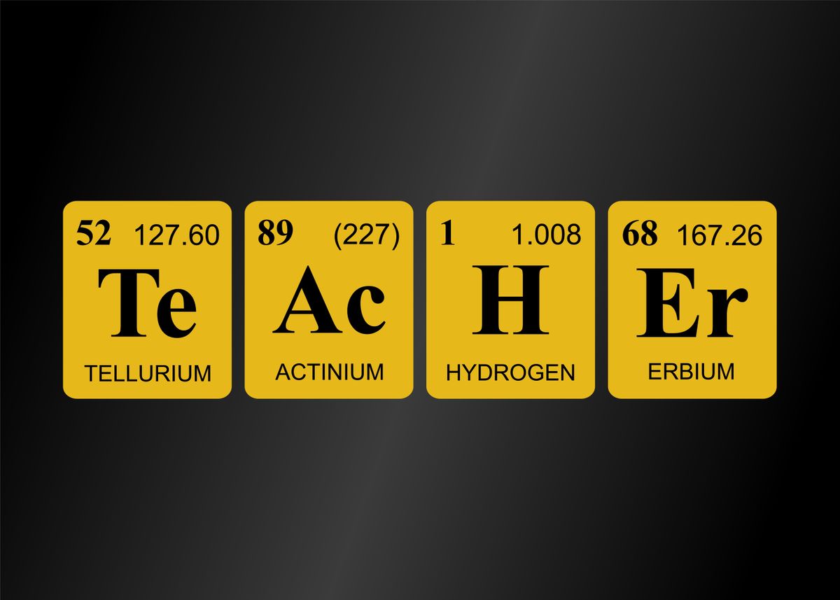 'teacher periodic table' Poster, picture, metal print, paint by Top ...