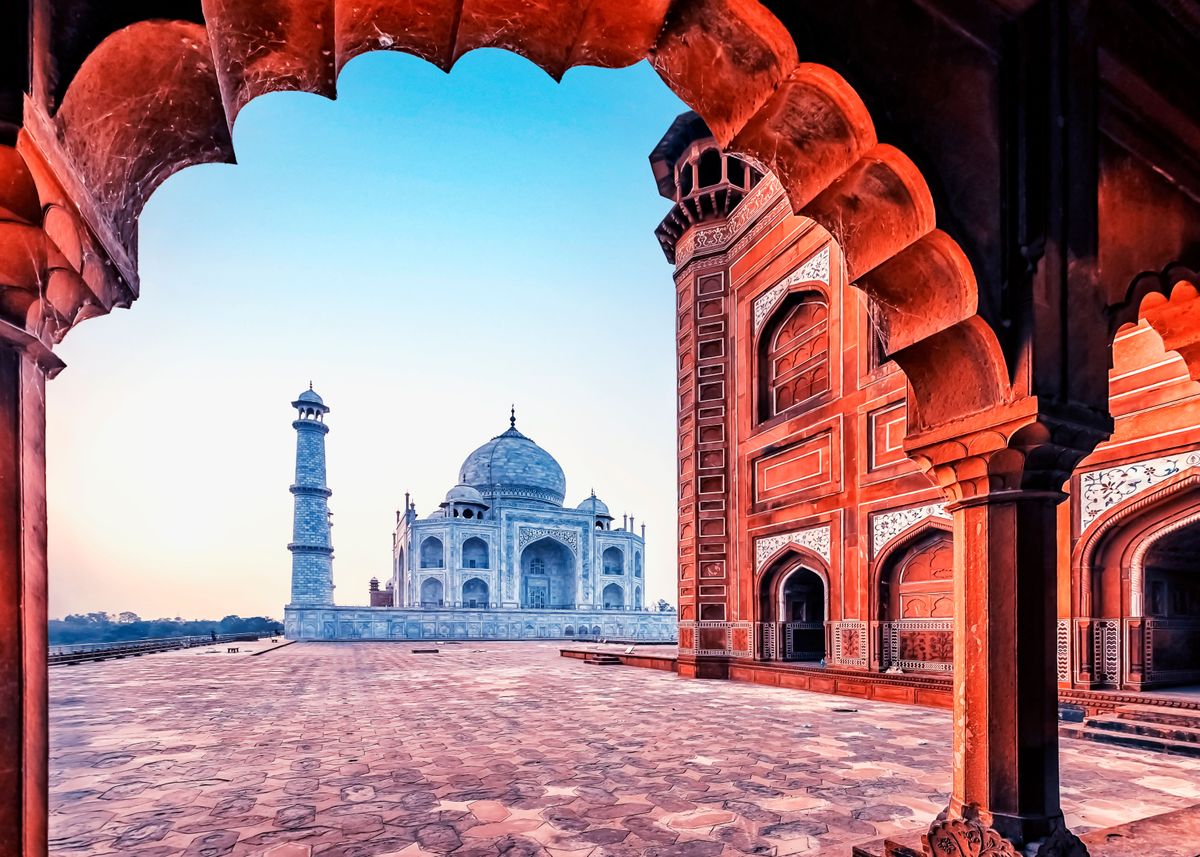 'Morning In Agra' Poster, picture, metal print, paint by Mango Art ...