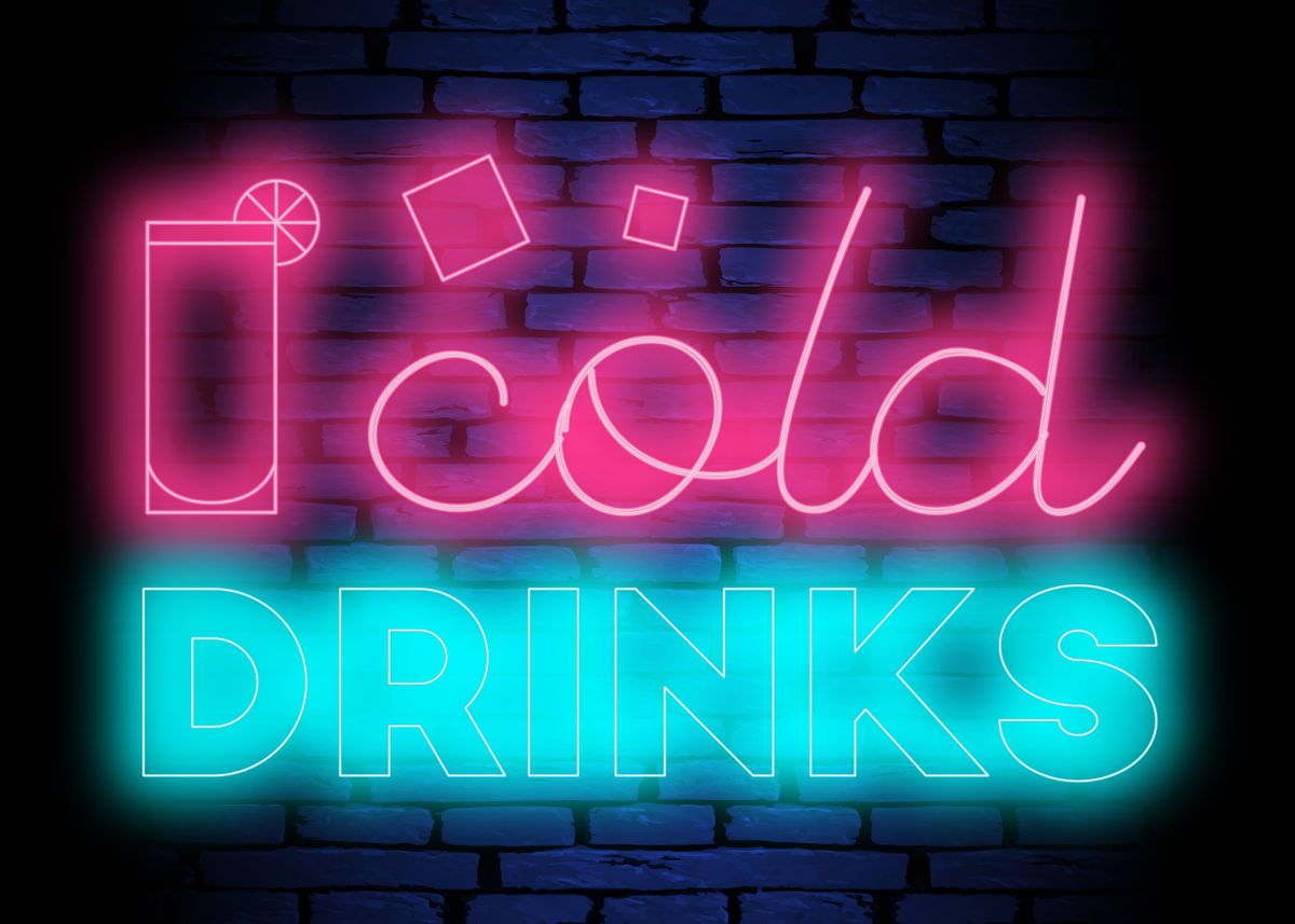 'Vaporwave Cocktail Bar' Poster by BestPrints | Displate