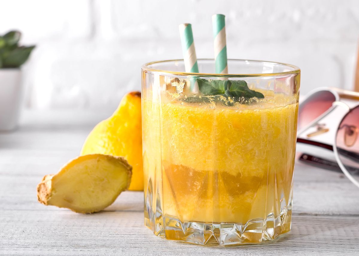 'Yellow banana smoothie' Poster, picture, metal print, paint by Yuliia ...