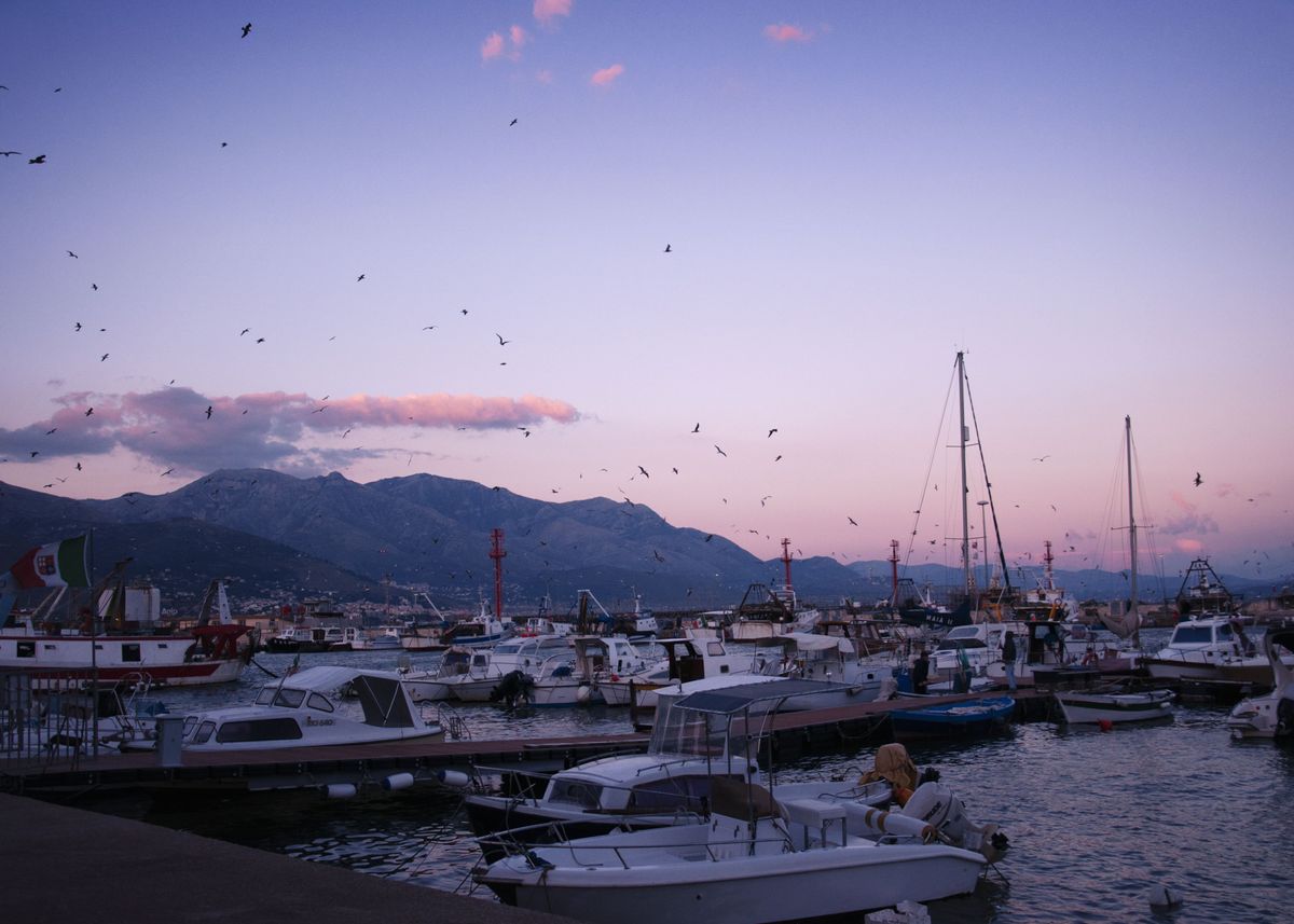 'Sunset in Gaeta' Poster, picture, metal print, paint by Giada Ciotola ...