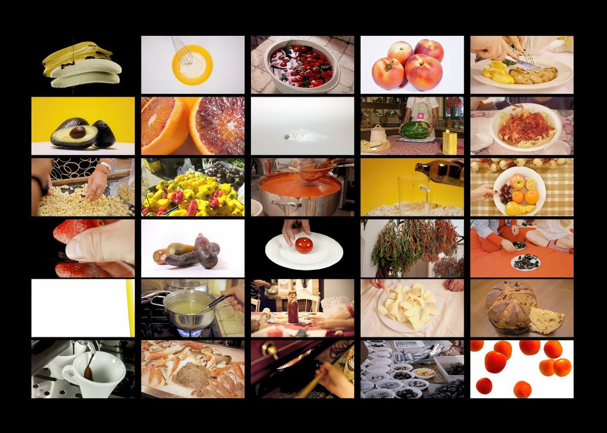 'Multi split screen food mi' Poster by Gianfranco Grenar | Displate