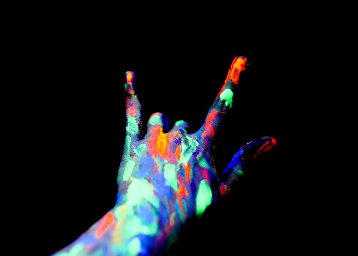 'rock it neon' Poster, picture, metal print, paint by Blackforest ...