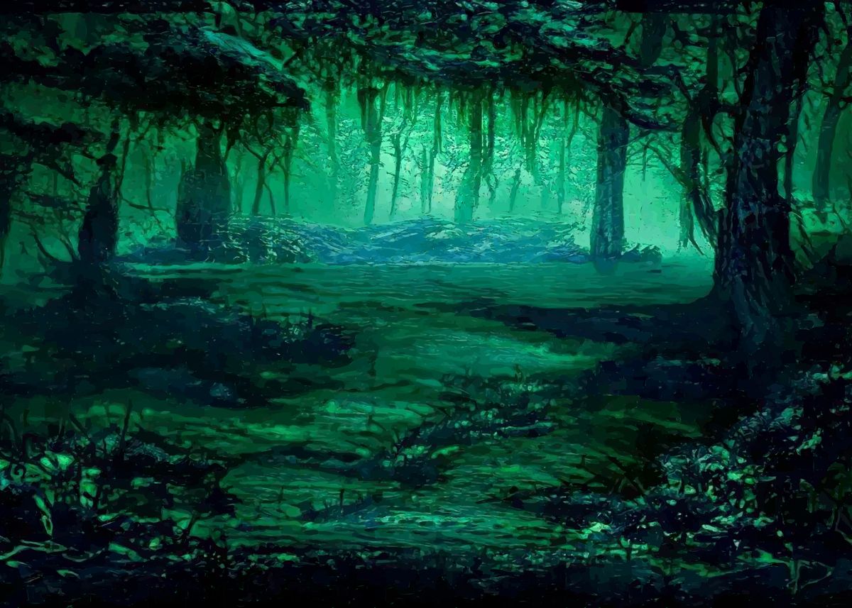 ' The Golgari Wetlands' Poster, picture, metal print, paint by matthew ...