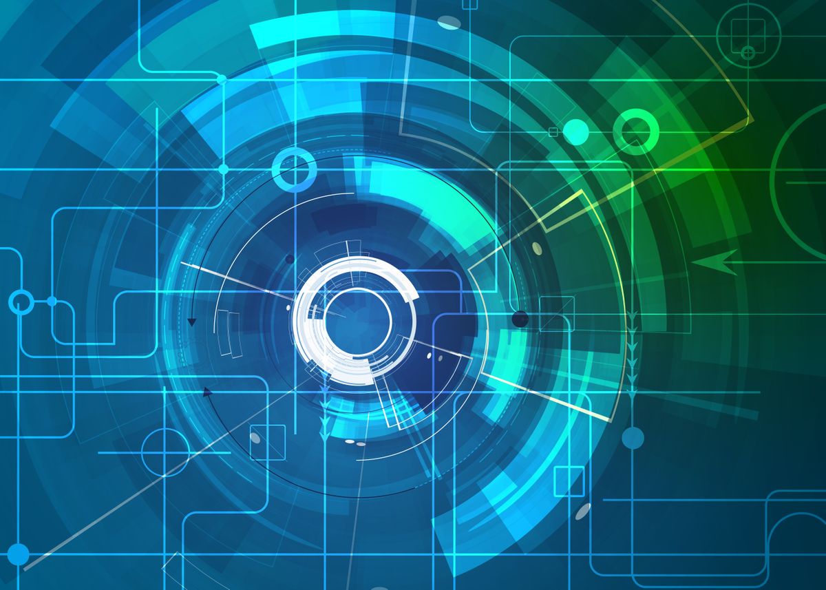 'Technology background' Poster, picture, metal print, paint by Vs 1489 ...