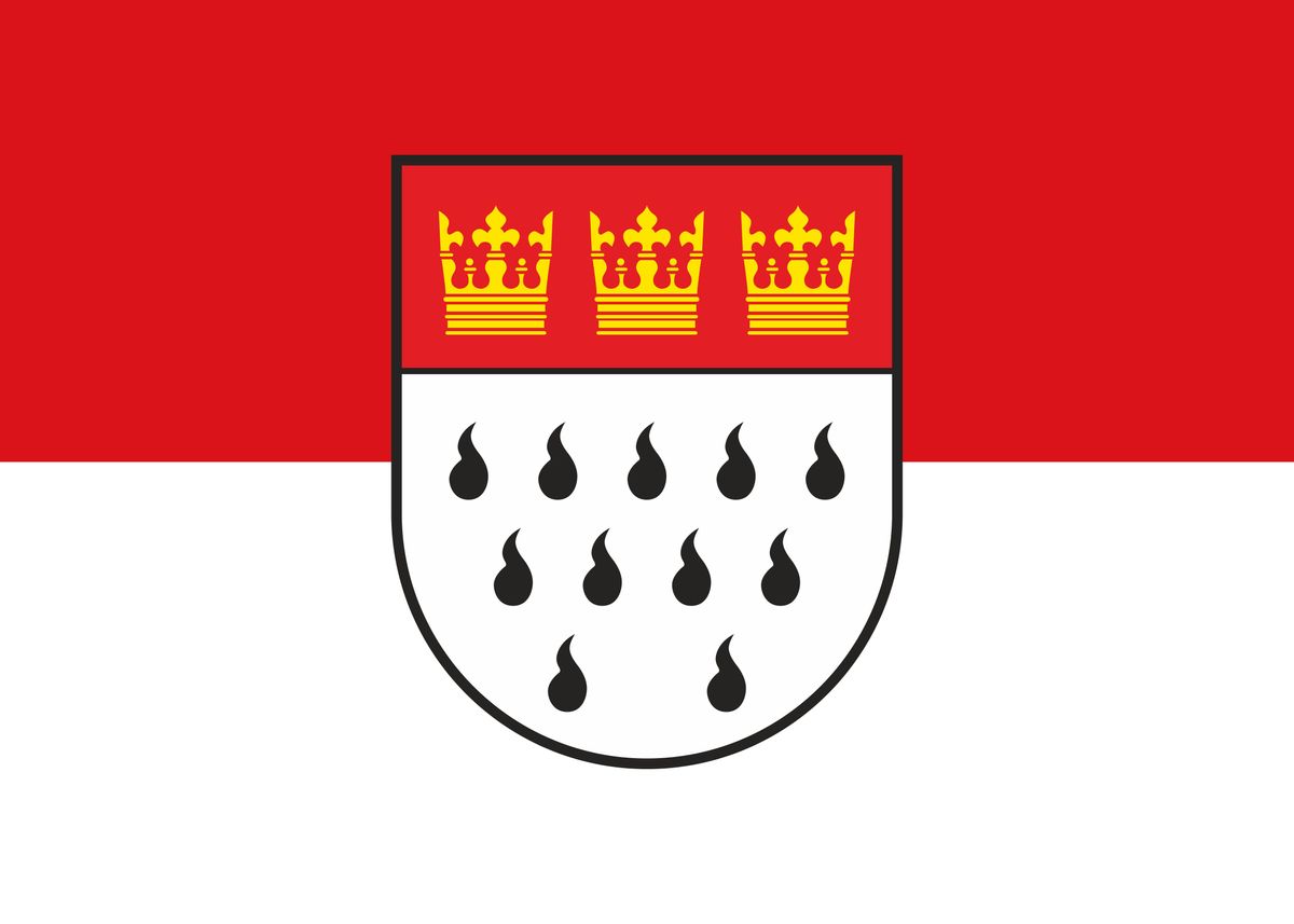 'Koln city flag' Poster, picture, metal print, paint by tony4urban ...