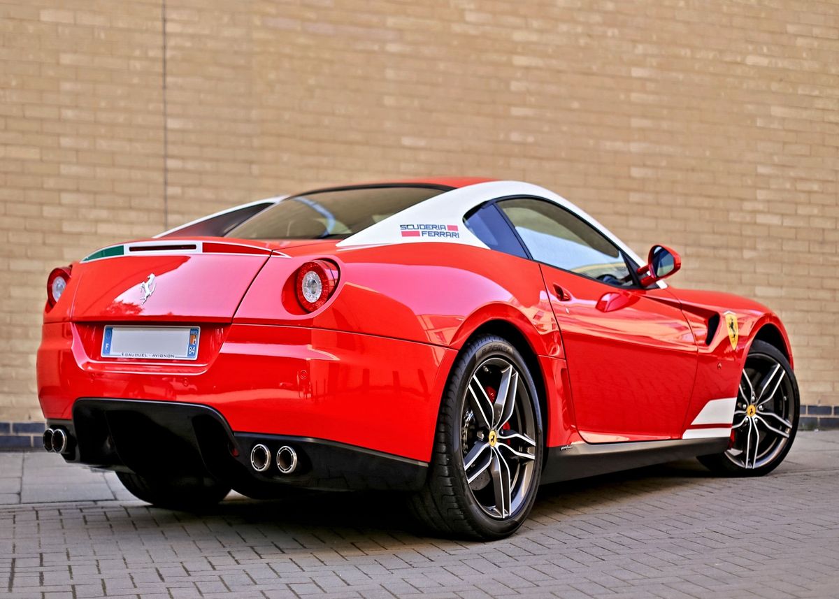 'Modern red Ferrari' Poster, picture, metal print, paint by ...