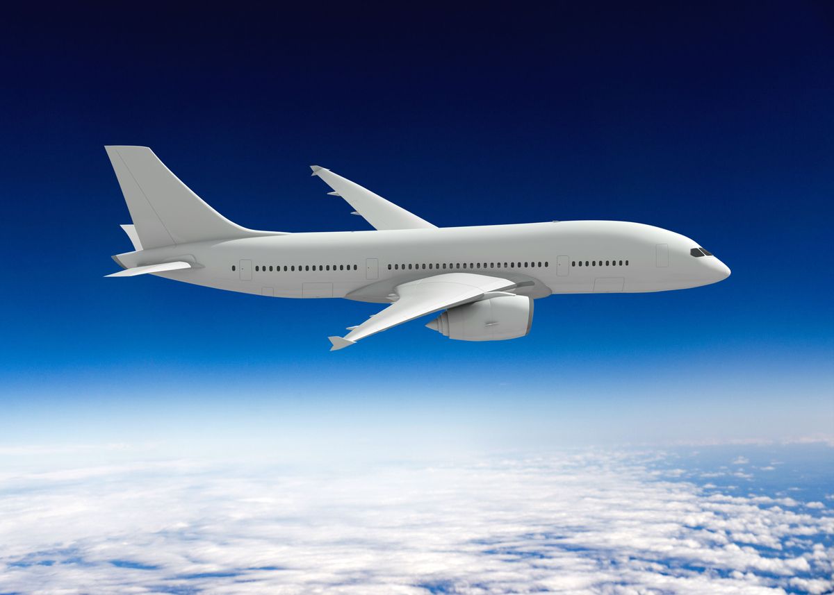 'Airplane flying over Sky' Poster by Max Ronn | Displate