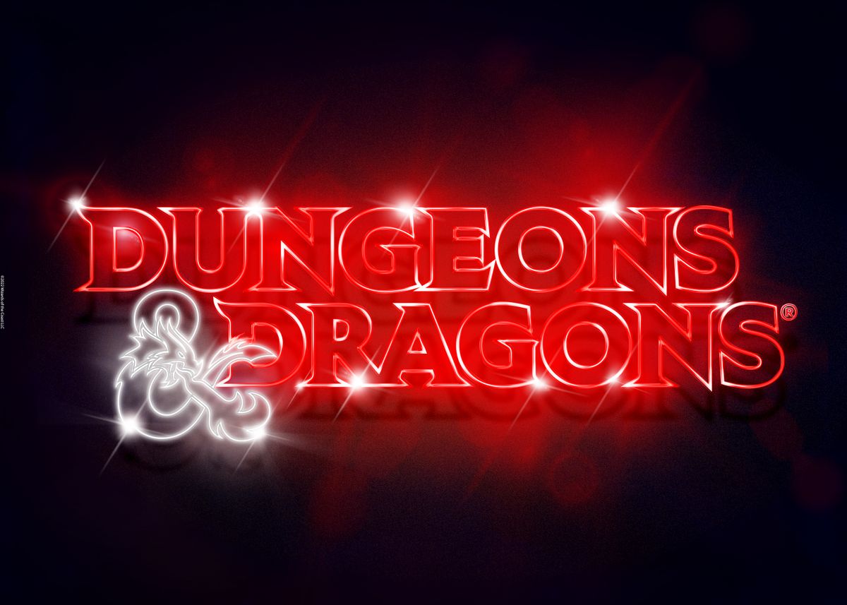 'D&D Logo Neon' Poster, picture, metal print, paint by Dungeons and ...