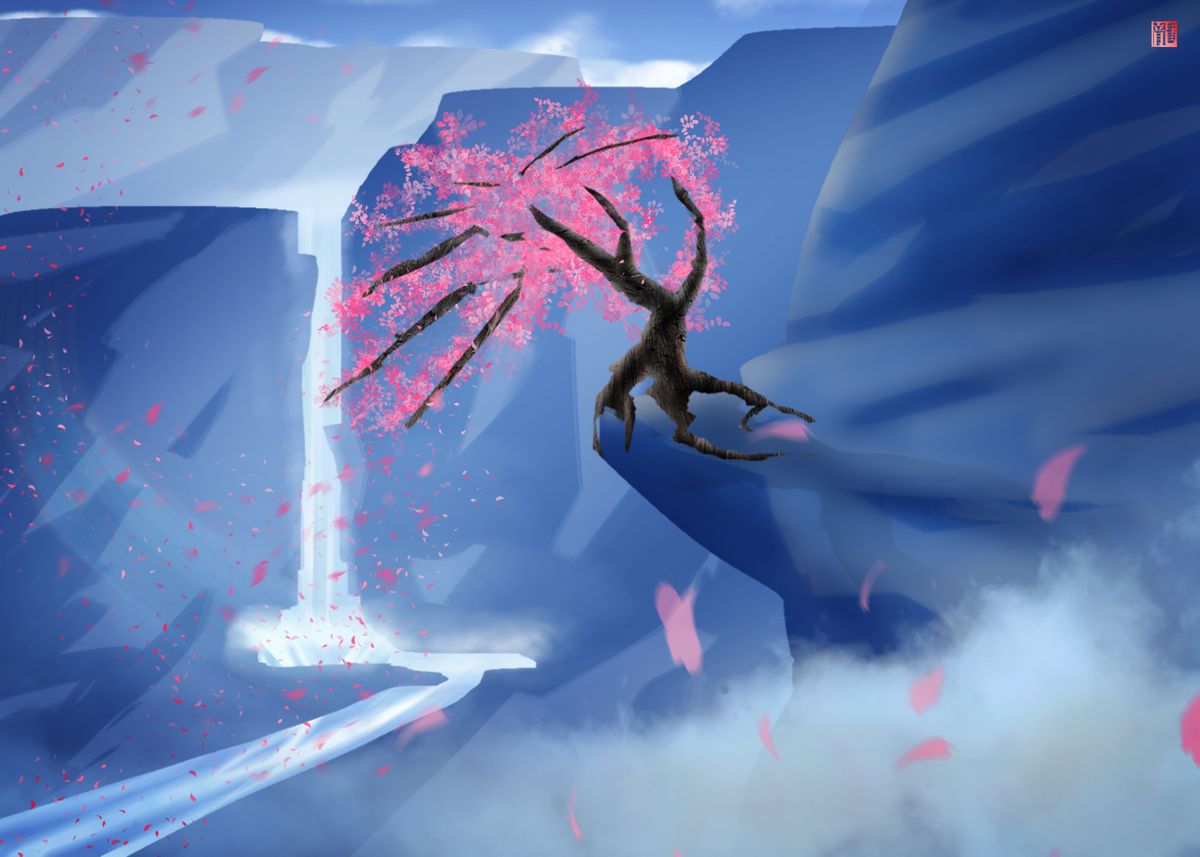 'Sakura Ridge 2' Poster, picture, metal print, paint by Azuchi Dragon ...