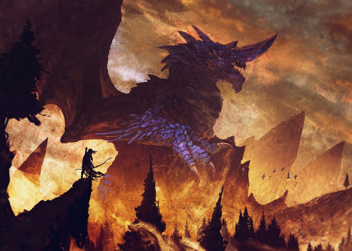 'Blue Dragon' Poster, picture, metal print, paint by Anato Finnstark ...