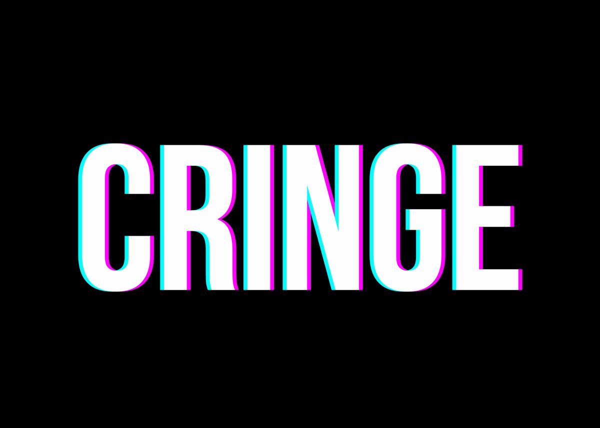 'Cringe Glitch Art' Poster by Masaki | Displate