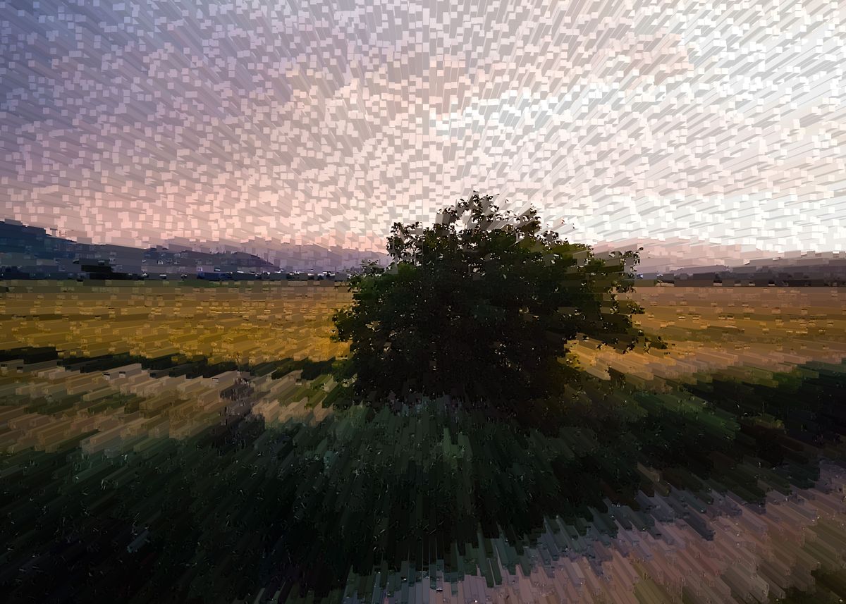 'Abstract summer sunset' Poster, picture, metal print, paint by Edy Art ...