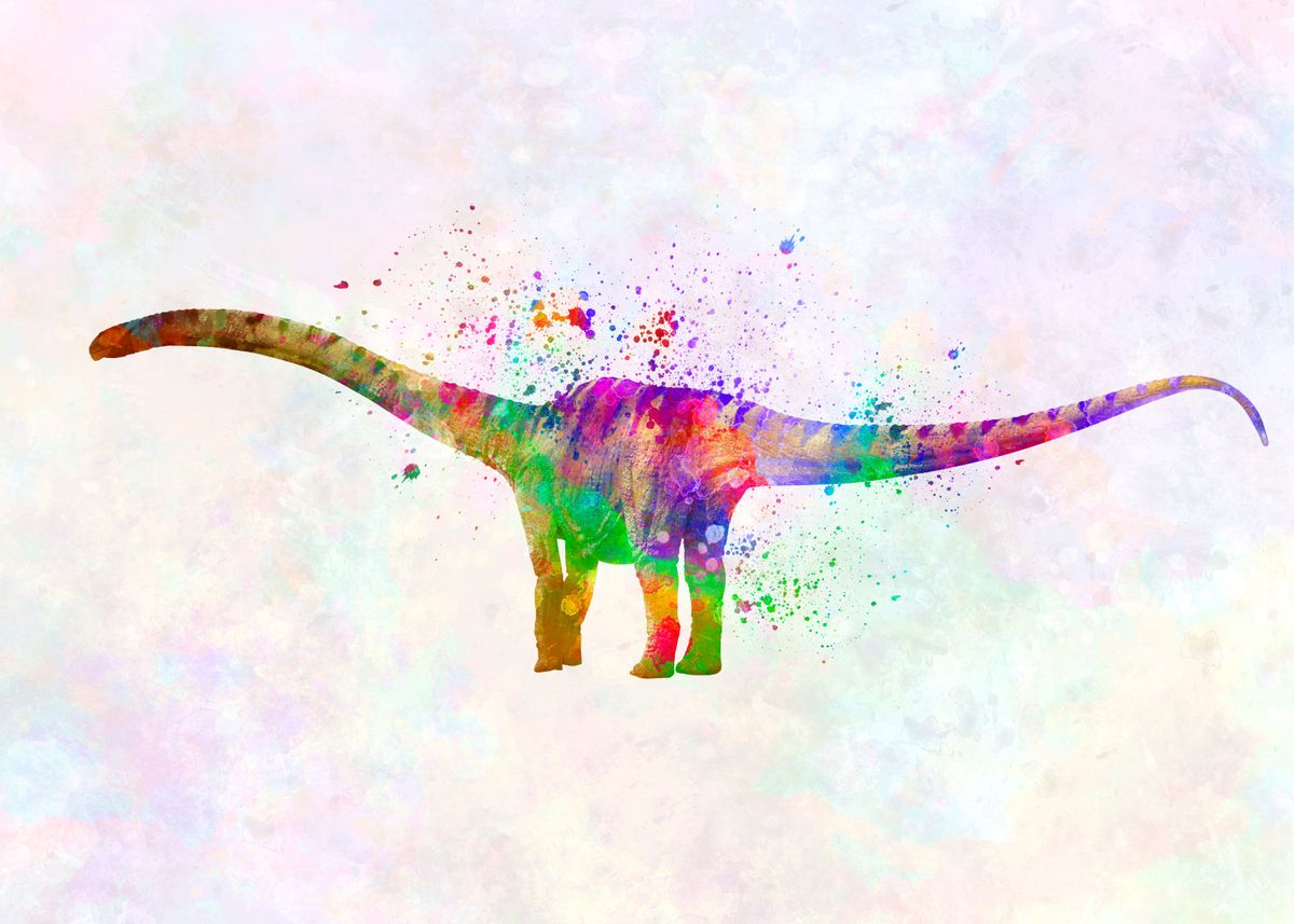 'Mamenchisaurus dinosaur' Poster by Cristina Romero | Displate