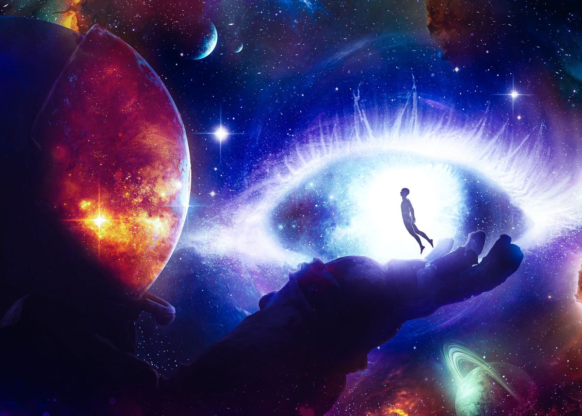 'Cosmic Beings' Poster, picture, metal print, paint by Cosmic Xia ...