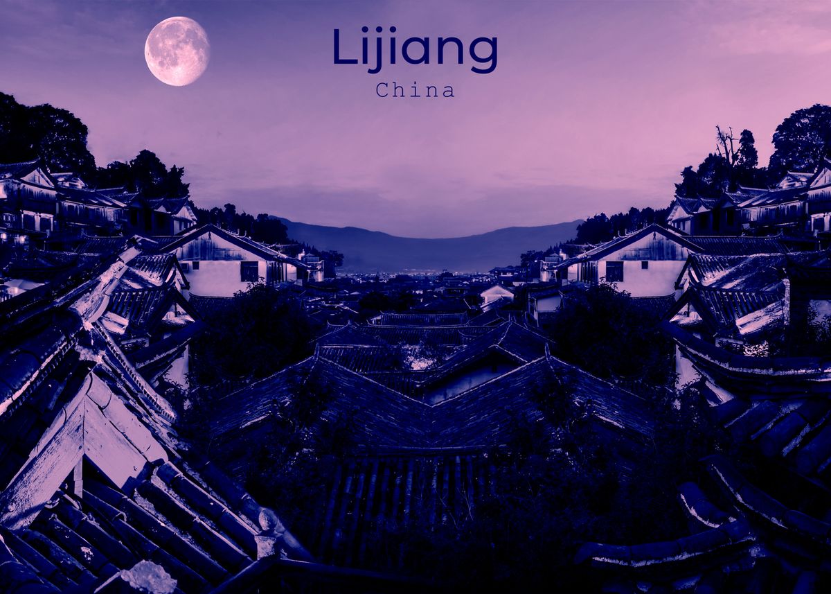 'Lijiang' Poster, picture, metal print, paint by Julien Etheve | Displate