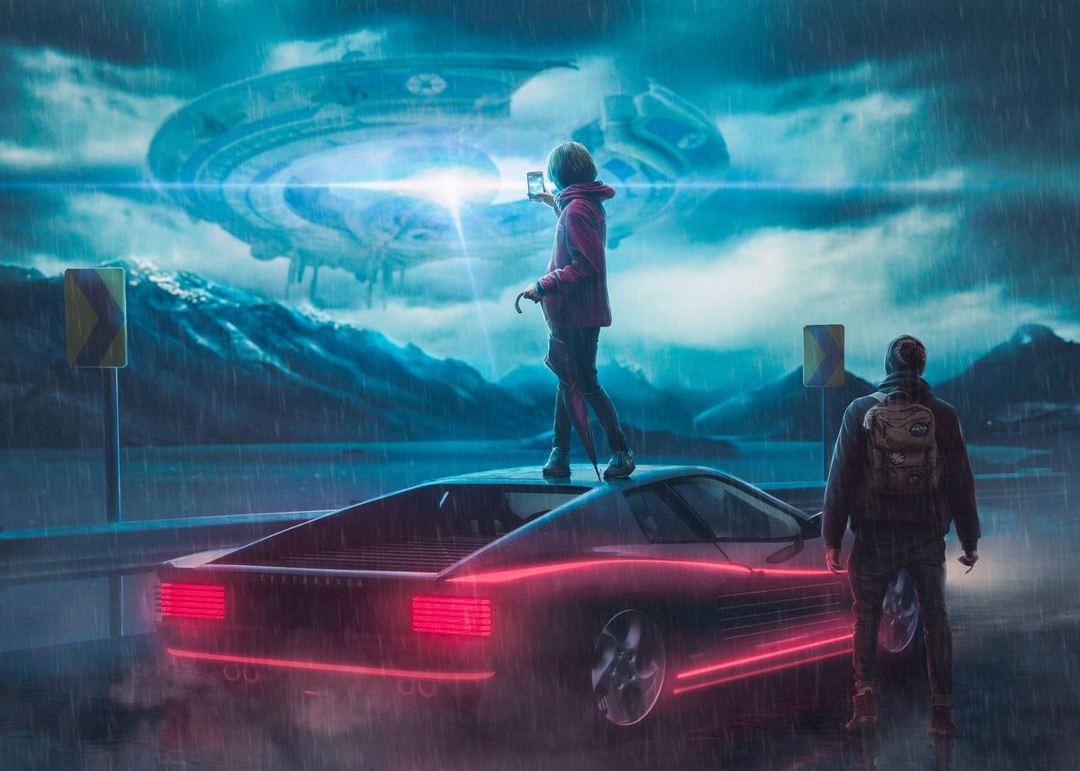 'Space Fantasy Invasion' Poster, picture, metal print, paint by ...