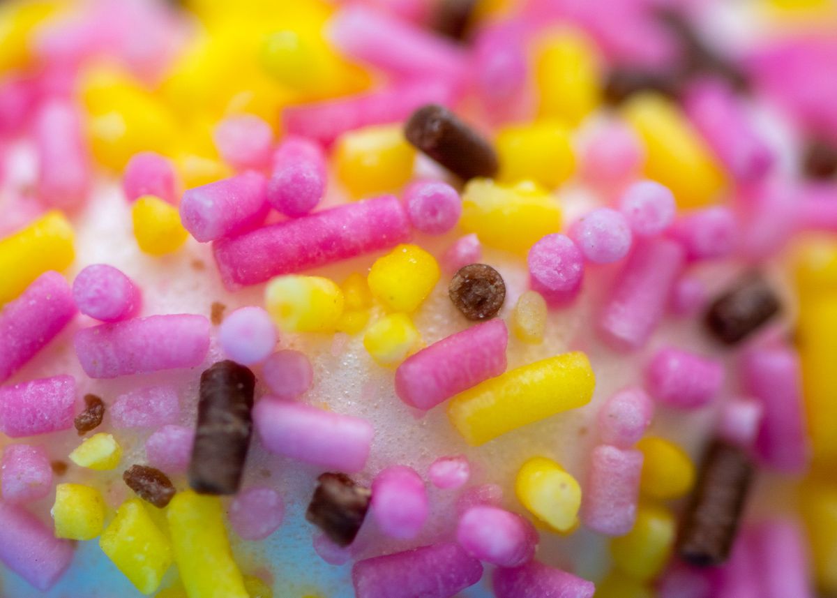 'Rainbow flakes' Poster, picture, metal print, paint by Andreea ...