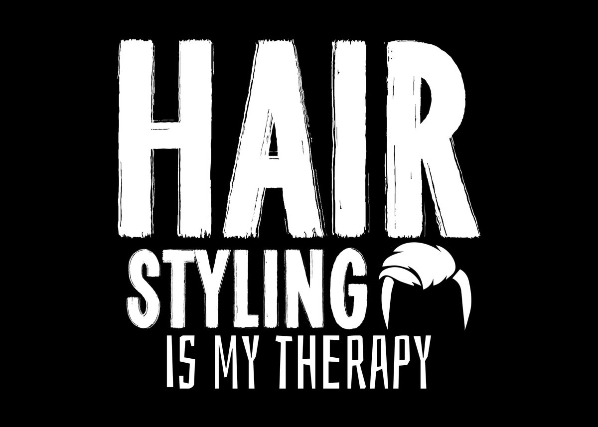 'Barber Joke Hairdresser' Poster, picture, metal print, paint by ...