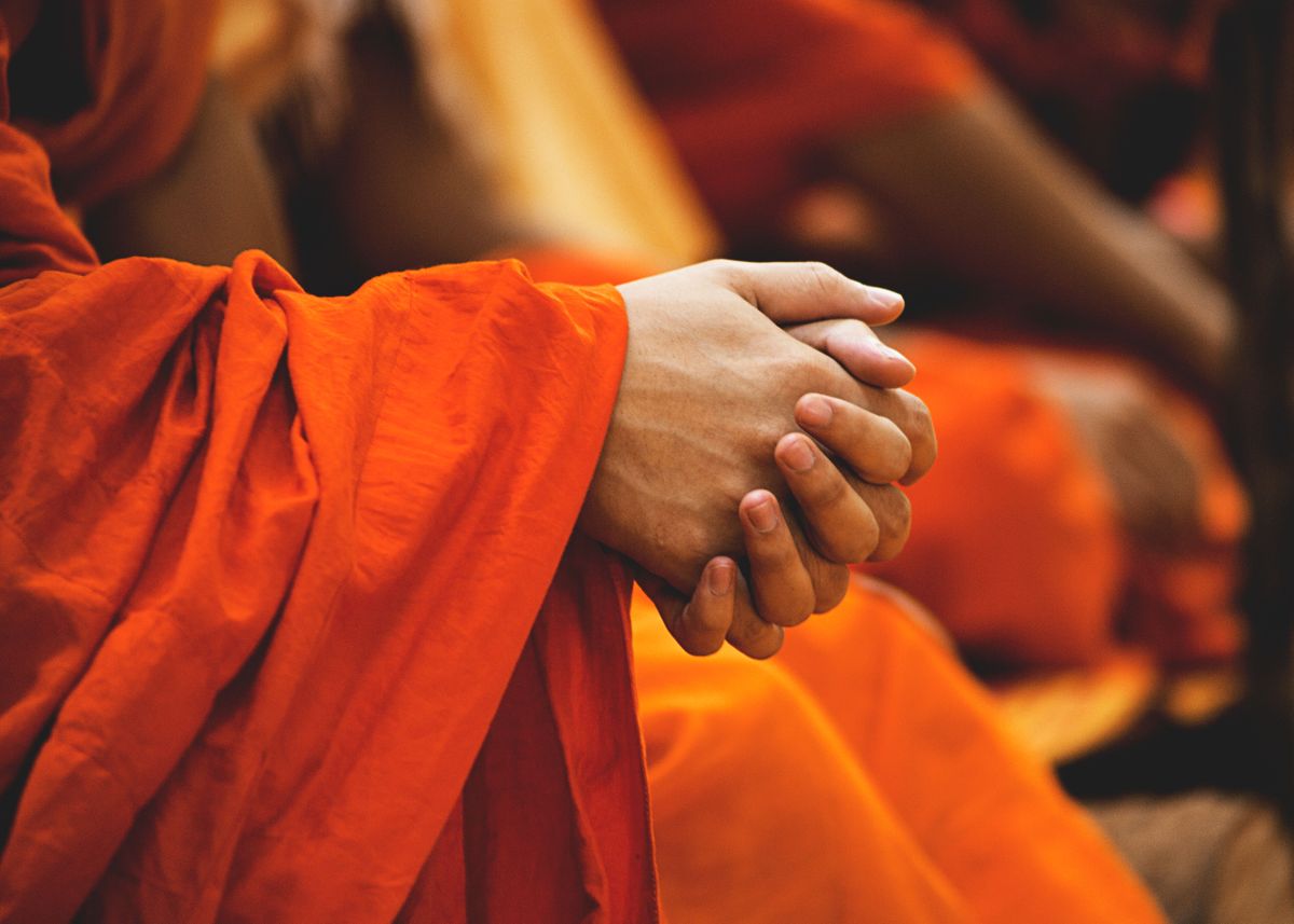 'Mediation of a Monk' Poster, picture, metal print, paint by Stephen ...