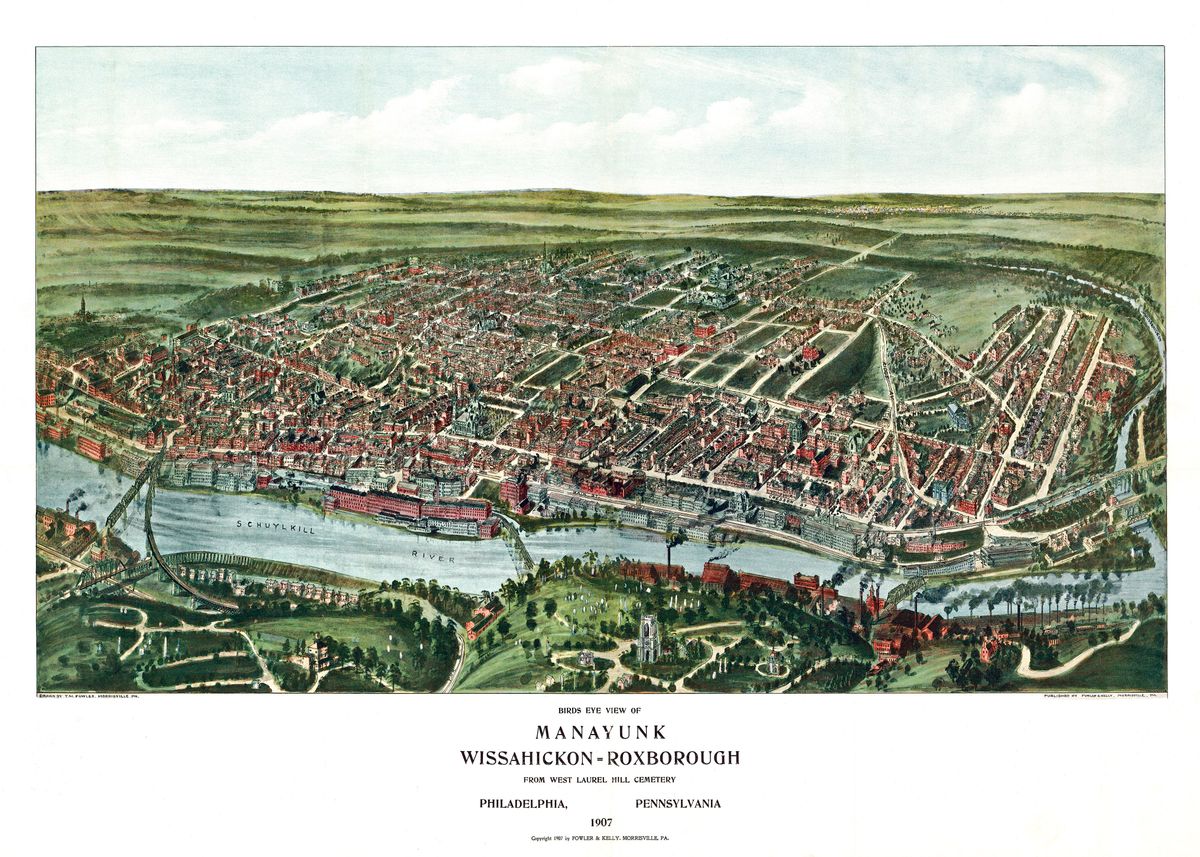 'Map of Manayunk' Poster, picture, metal print, paint by Cristina ...