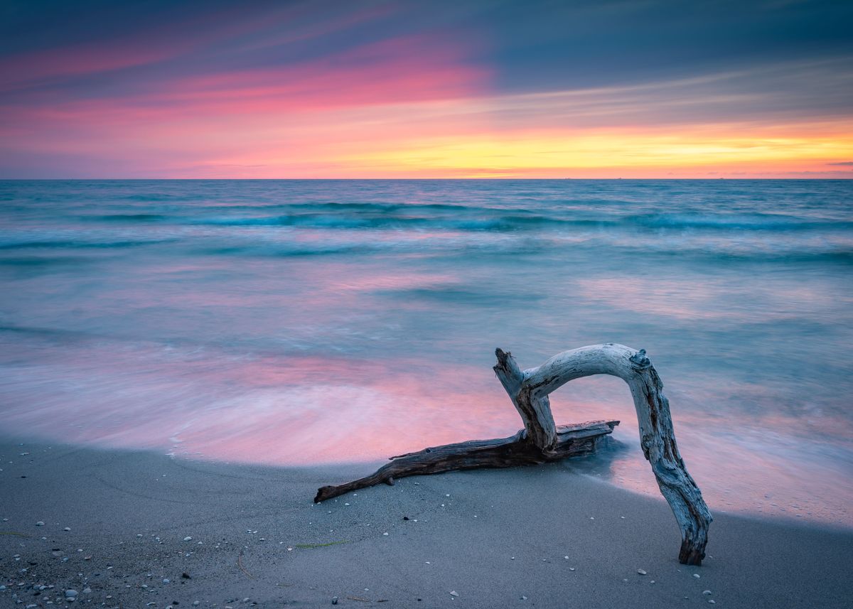 'Baltic Sea Sunset' Poster, picture, metal print, paint by Martin ...