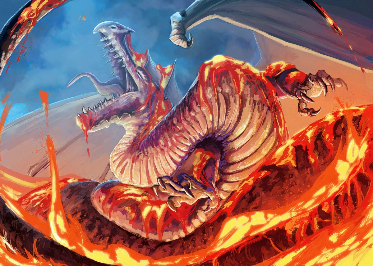 'Lava Dragon' Poster by Louise Goalby | Displate