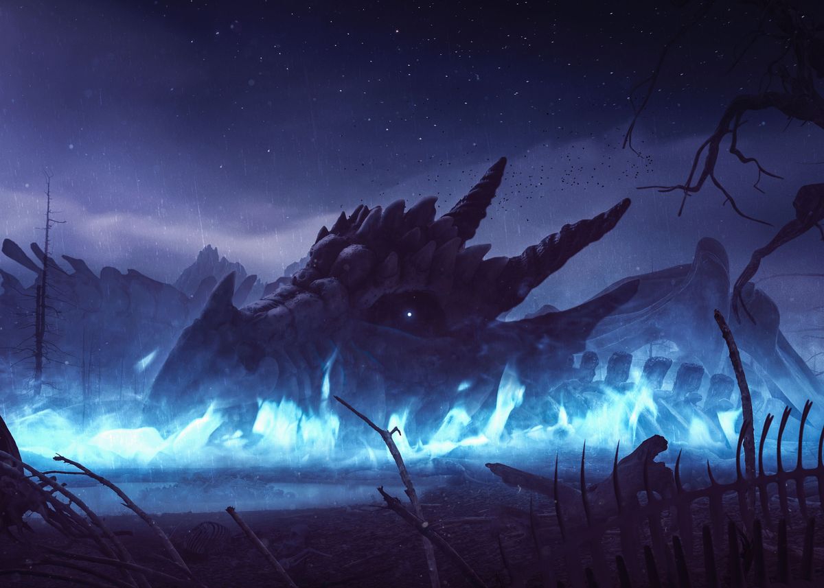 'Dragon Grave' Poster, picture, metal print, paint by Pascal Wagner ...