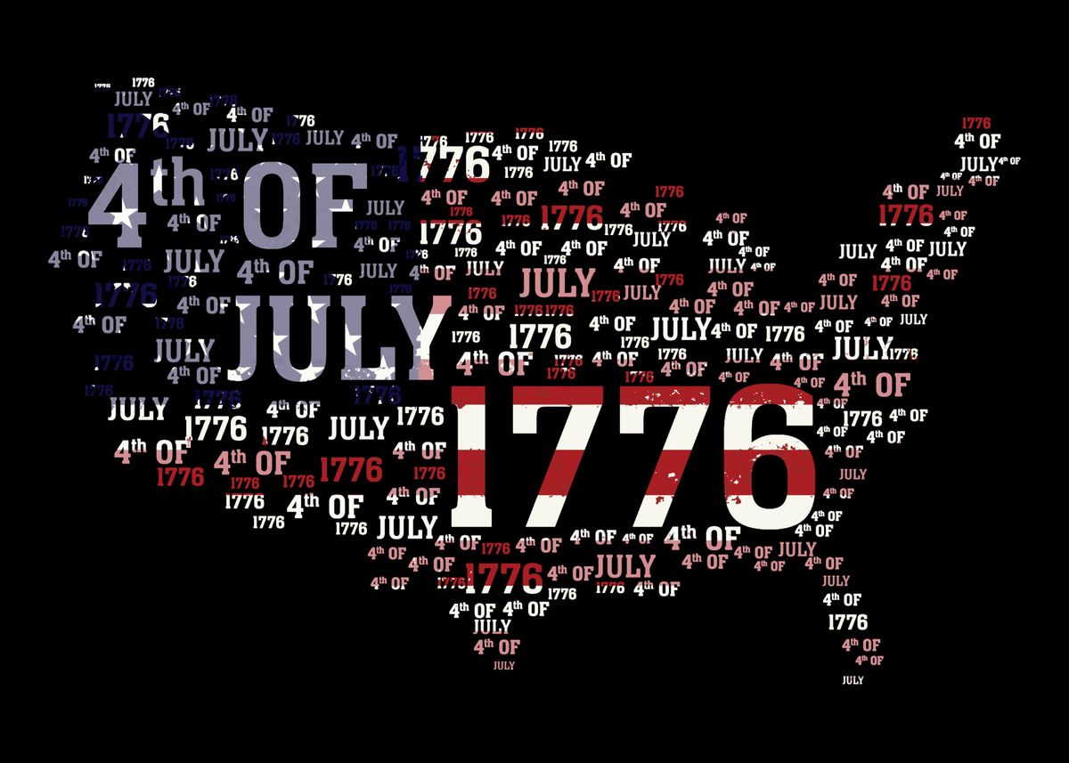'4th of july 1776' Poster, picture, metal print, paint by crbn design ...