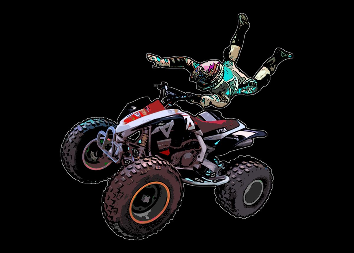 'Quad Bike ATV' Poster, picture, metal print, paint by BobbyBubble ...