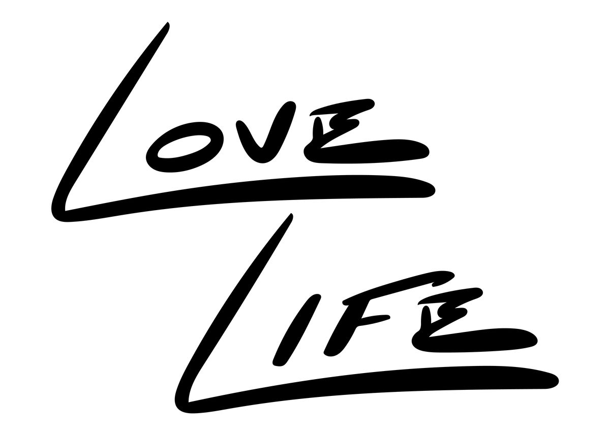 'Love Life Line Art Minimal' Poster, picture, metal print, paint by ...