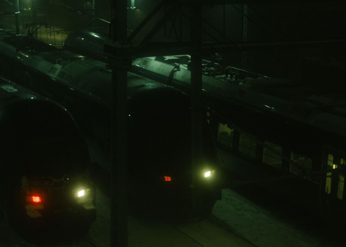 'evil trains' Poster, picture, metal print, paint by Gard Bekk Wanderoy ...