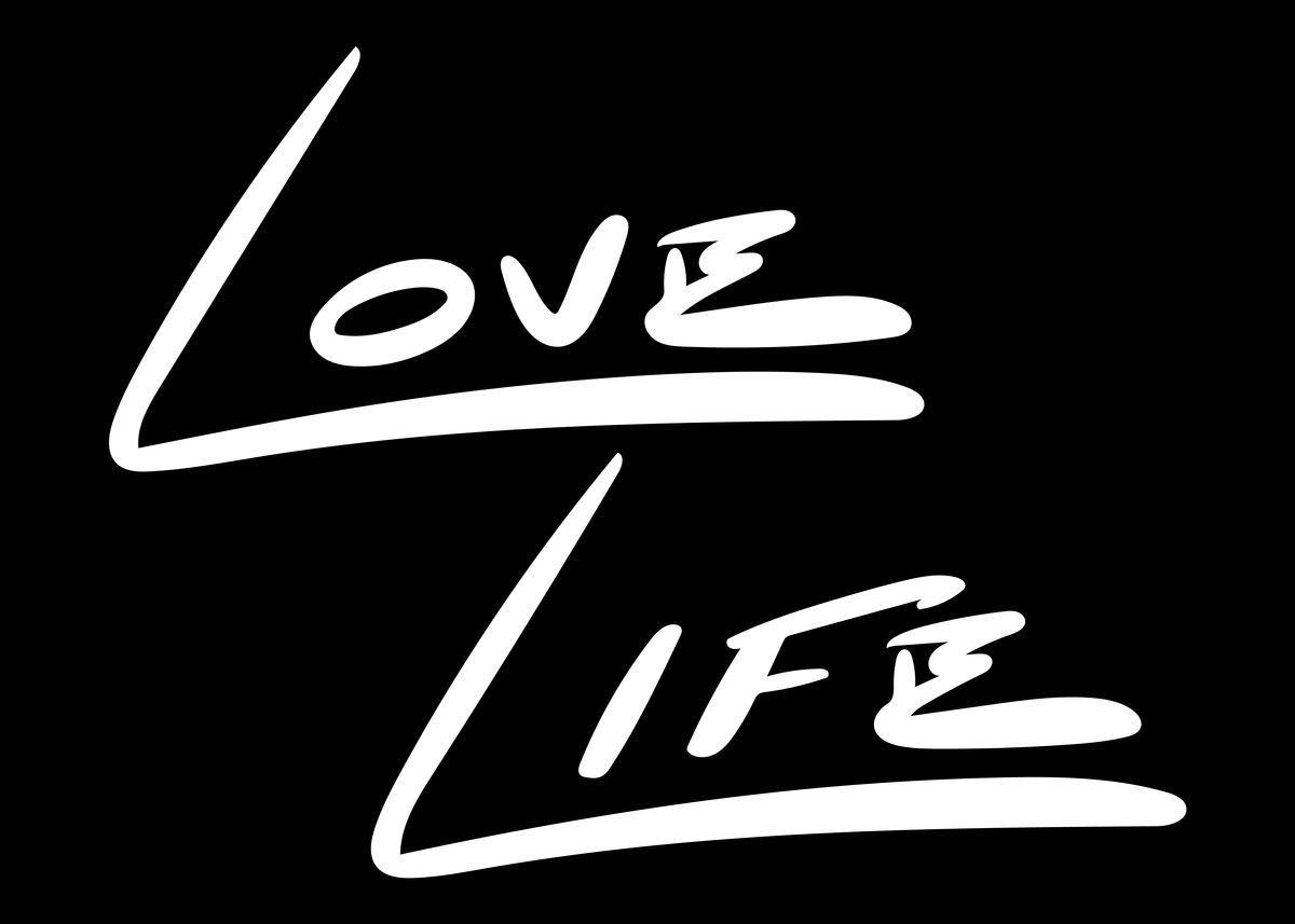 'Love Life Line Art Minimal' Poster, picture, metal print, paint by ...