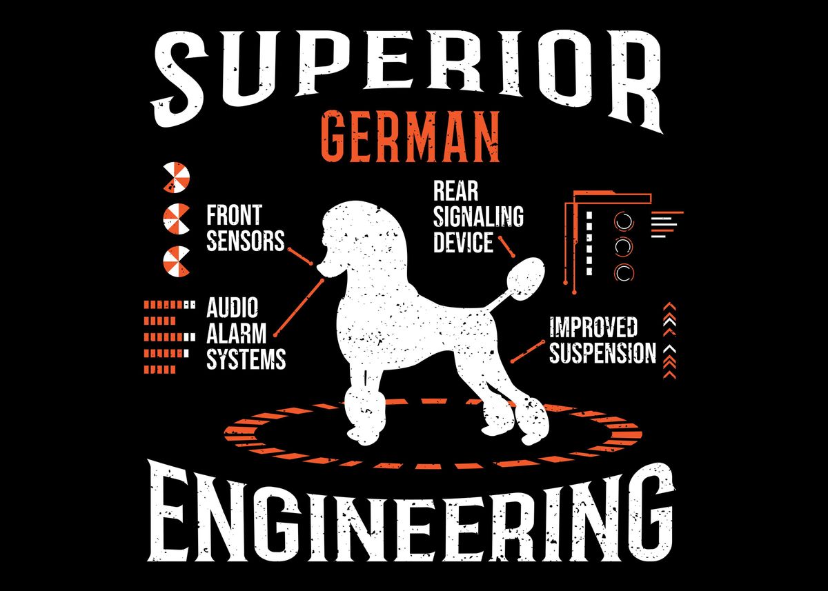 'Superior German Engineerin' Poster, picture, metal print, paint by ...