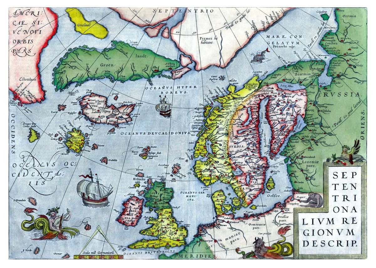 'Map of Northern Europe' Poster by Cristina Romero | Displate