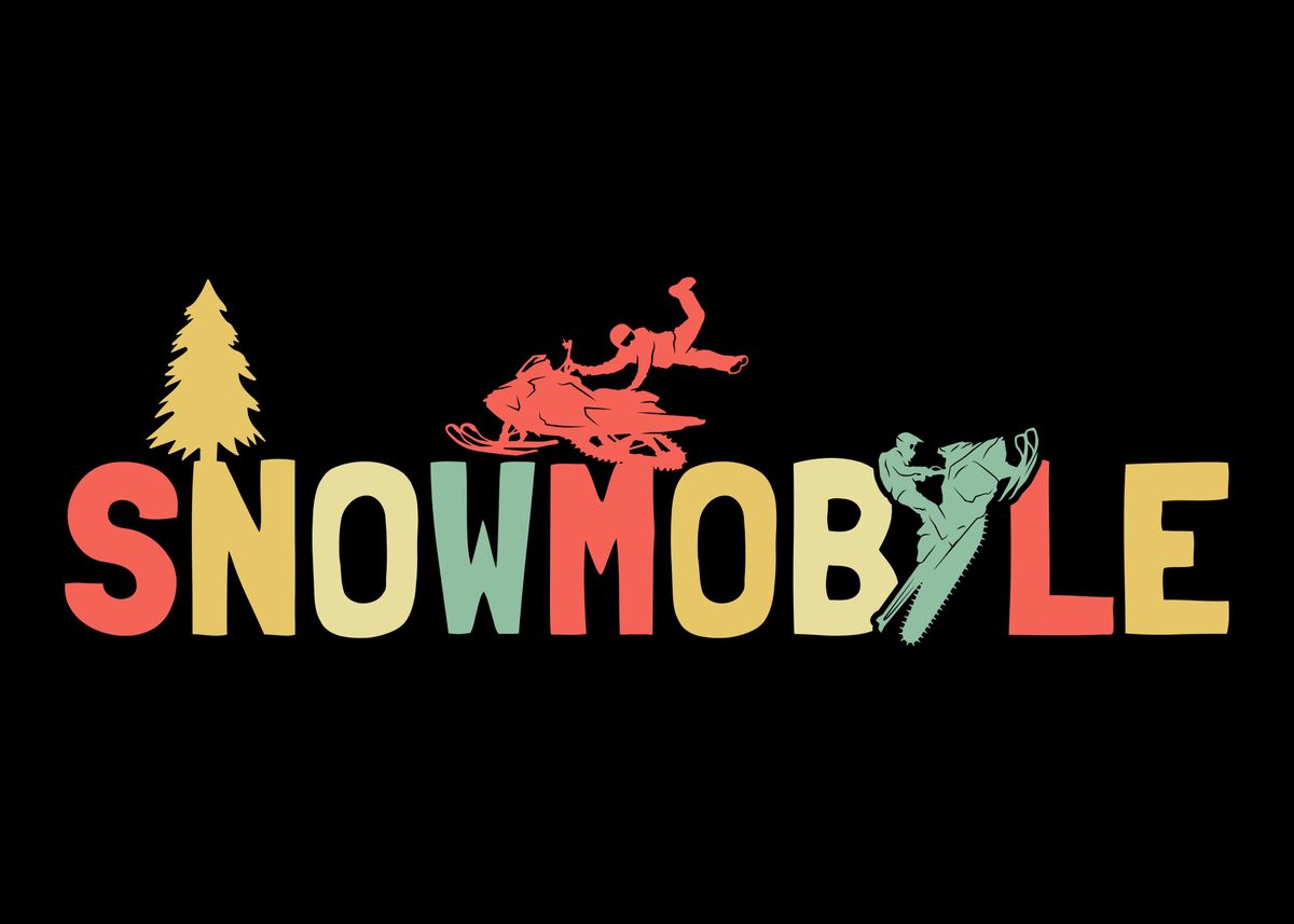 'Retro Snowmobile Vintage' Poster by BobbyBubble | Displate