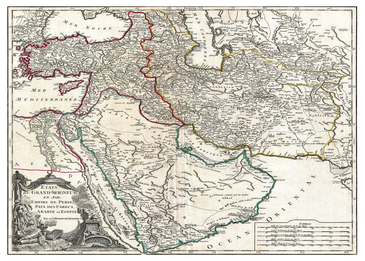 'Map of Persia' Poster, picture, metal print, paint by Cristina Romero ...