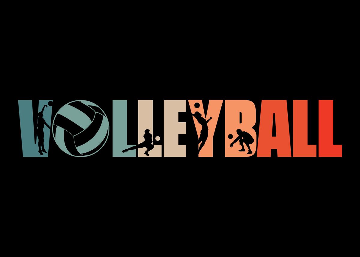 'Retro Vintage Volleyball' Poster, picture, metal print, paint by ...