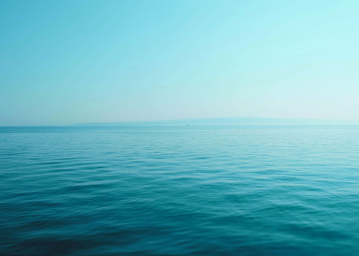 'sea blue' Poster, picture, metal print, paint by Rijis Art | Displate