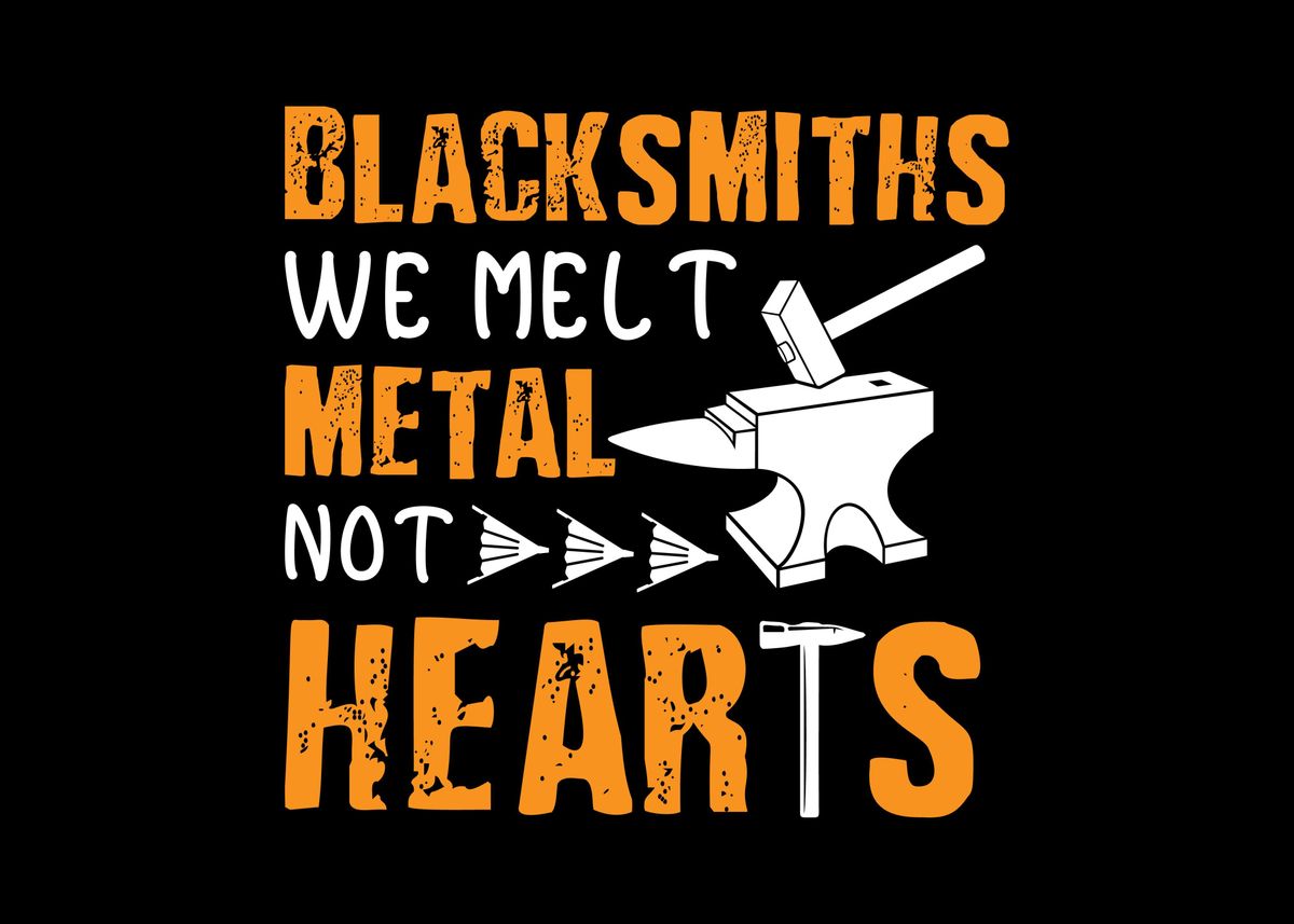 'Blacksmith Blacksmithing' Poster, picture, metal print, paint by ...
