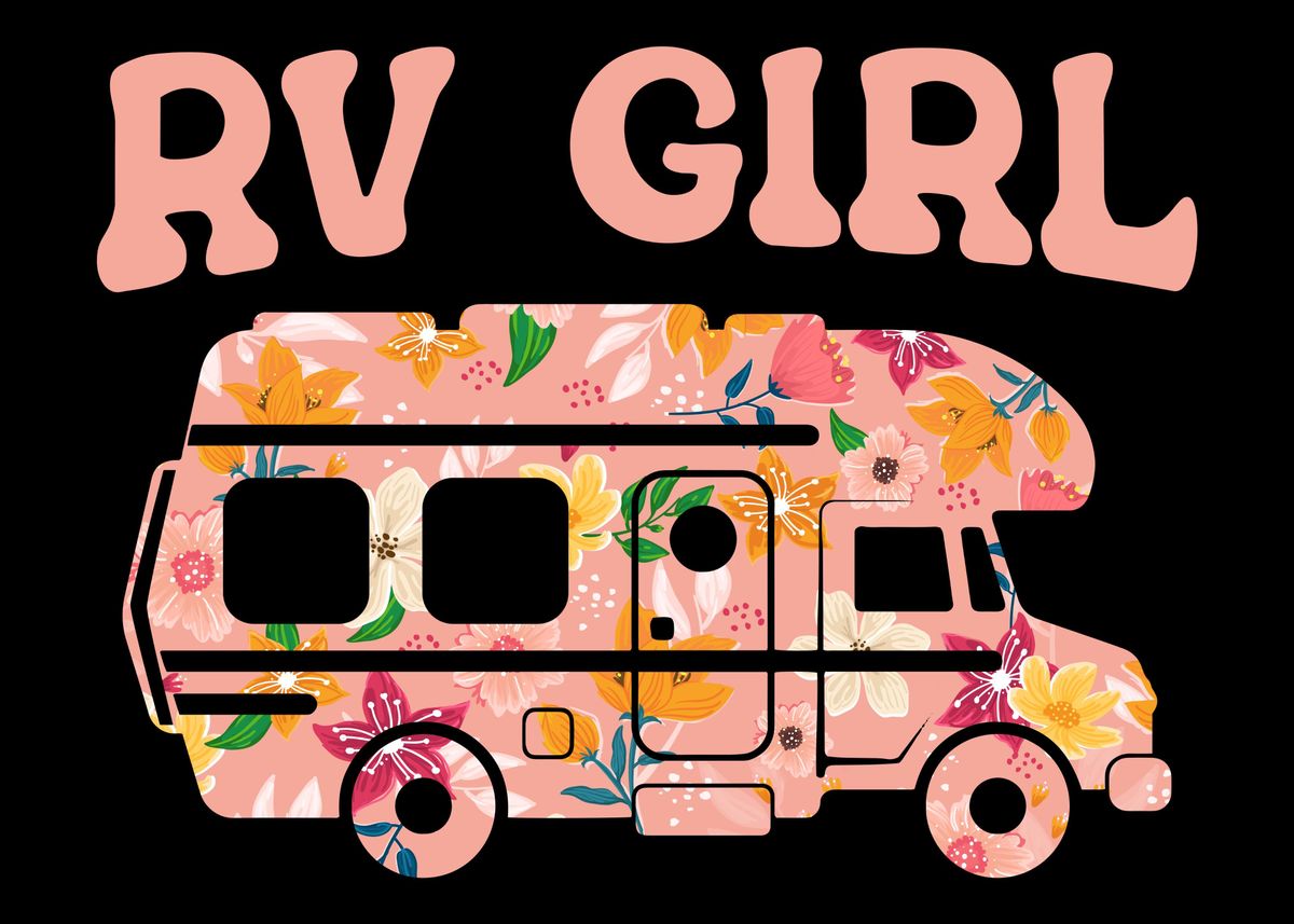 'RV Camper Van Motorhome' Poster, picture, metal print, paint by ...