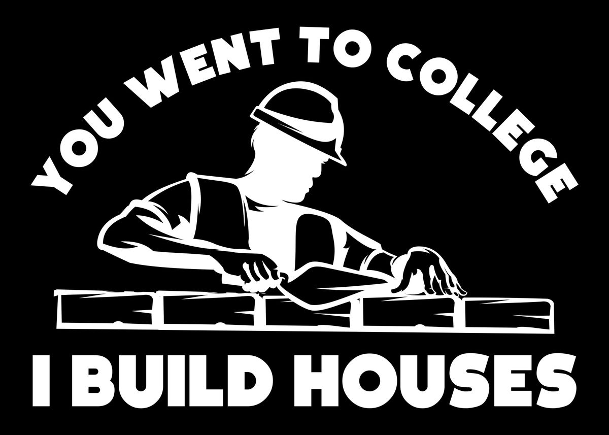 'Bricklayer Construction' Poster, picture, metal print, paint by ...