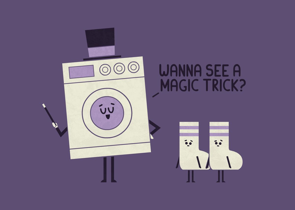 'Magic Trick' Poster, picture, metal print, paint by Teo Zirinis | Displate