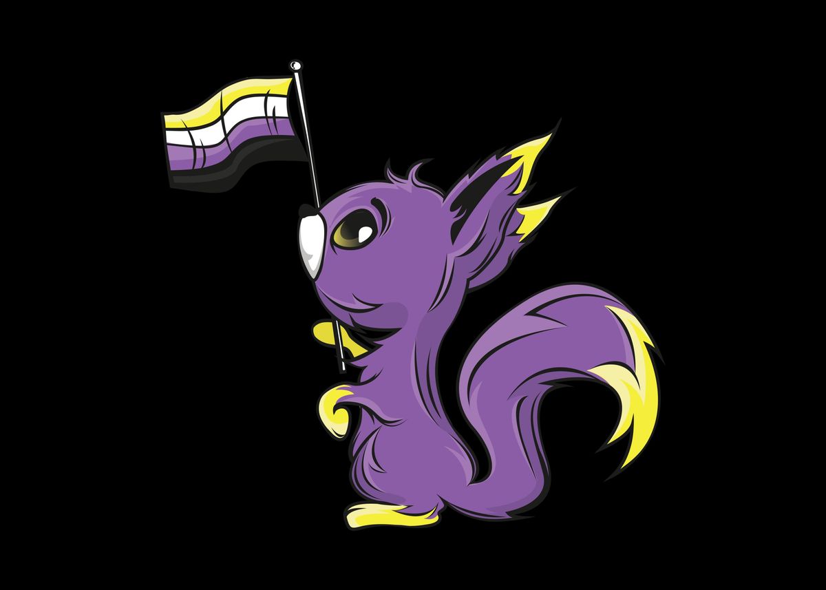 'Squirrel Nonbinary Pride' Poster by queerappear | Displate