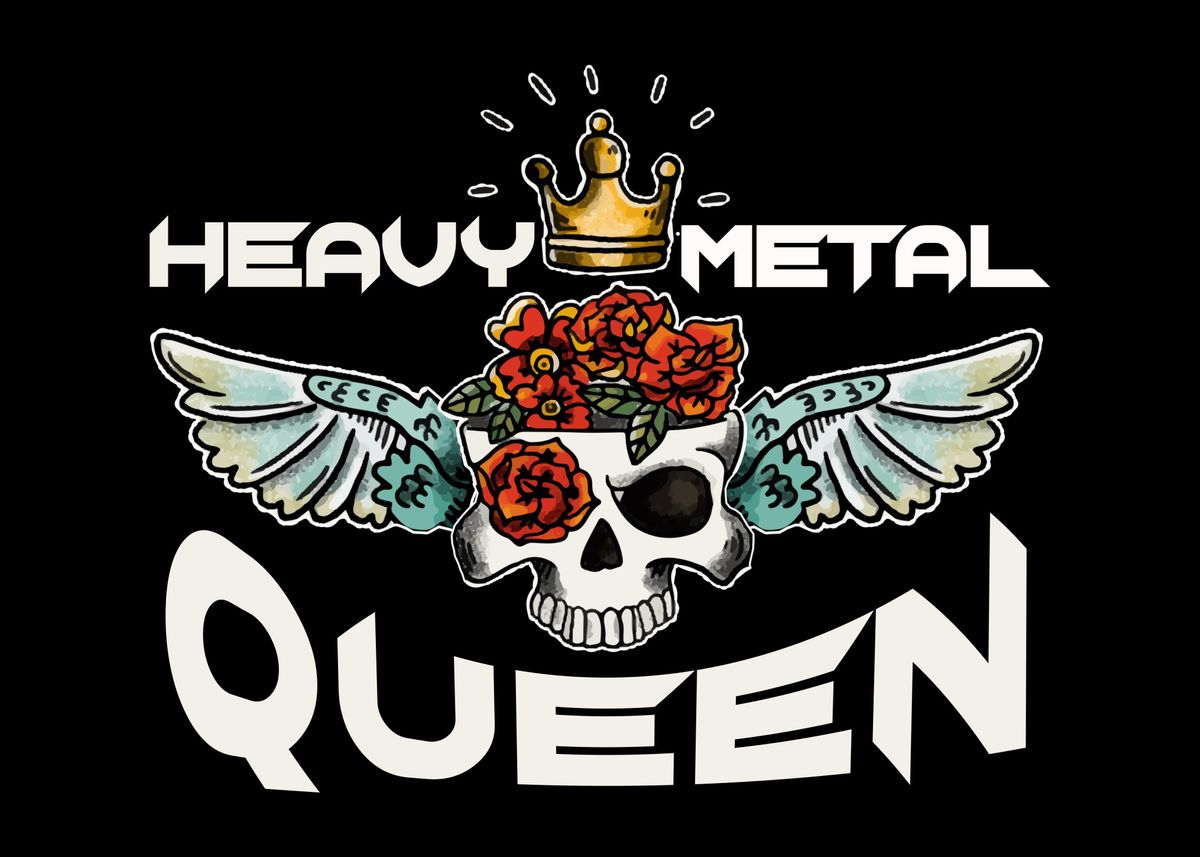 'Heavy Metal Queen Rock' Poster, picture, metal print, paint by ...