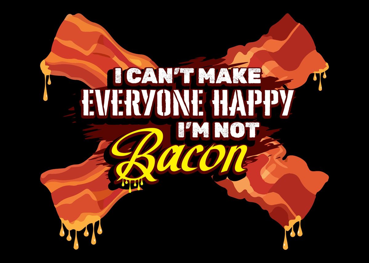 'Bacon Meat Pork BBQ' Poster, picture, metal print, paint by ...