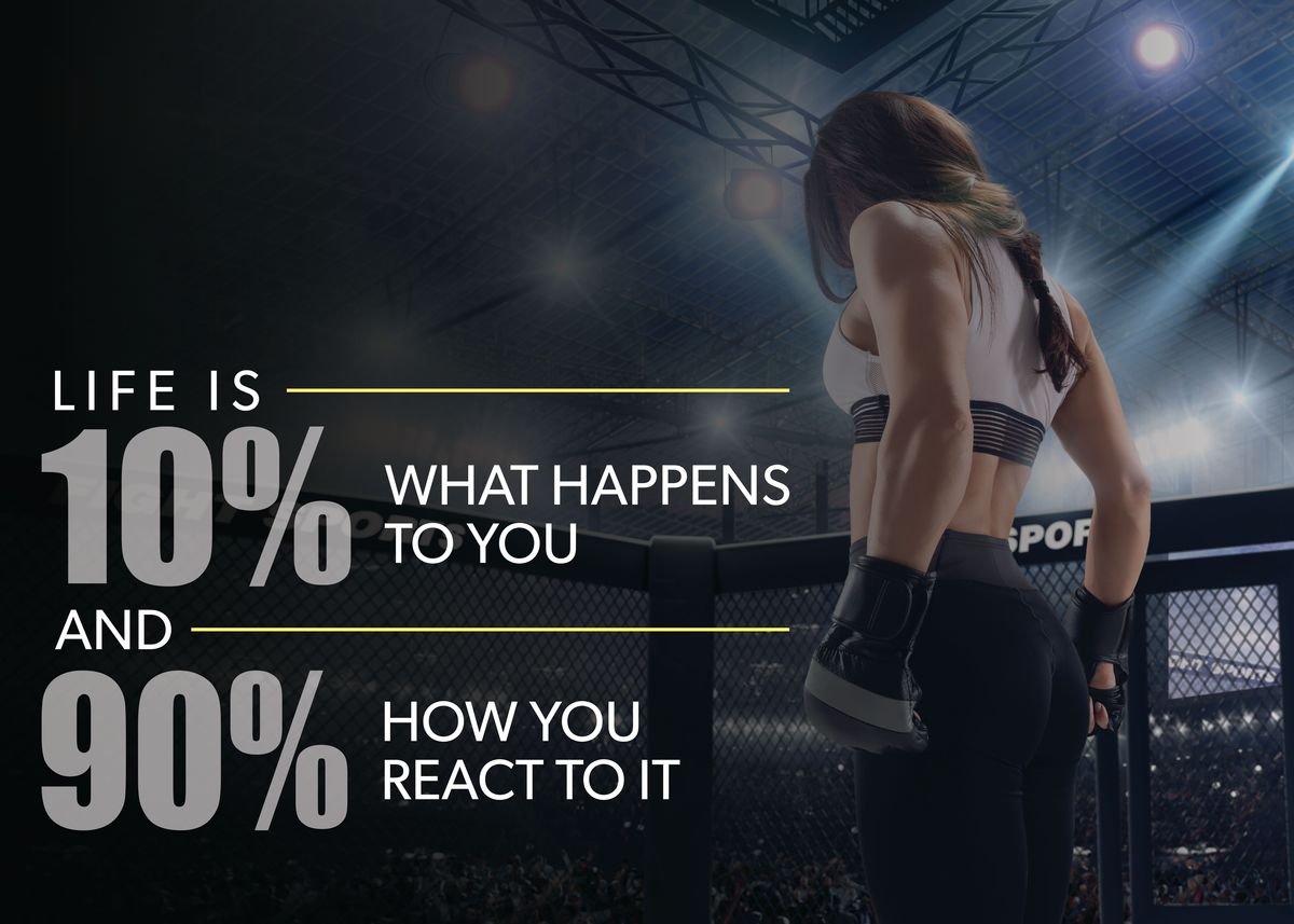 'Life Is How You React' Poster, picture, metal print, paint by CHAN ...