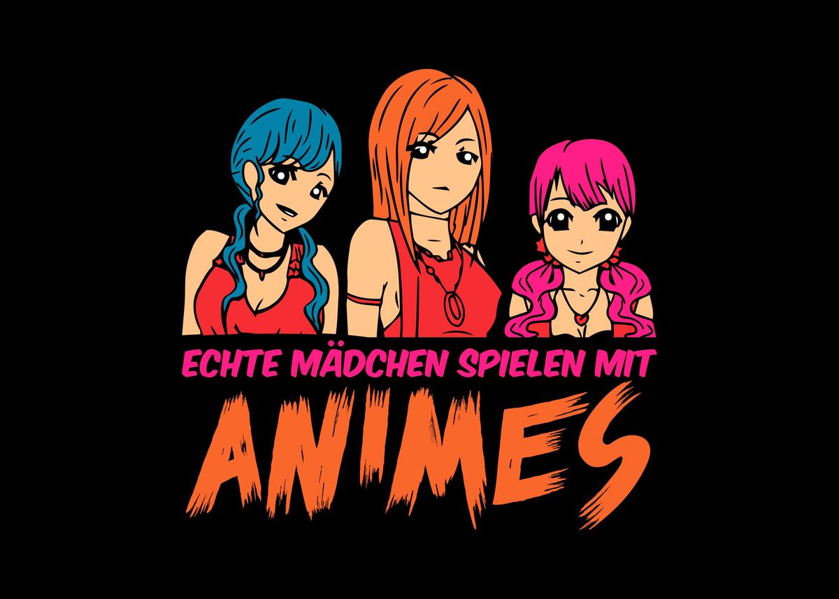 'German Anime' Poster, picture, metal print, paint by Sebastian Wünsche ...
