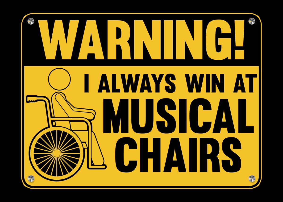 'Wheelchair Musical Chair' Poster by professionaldesigns | Displate